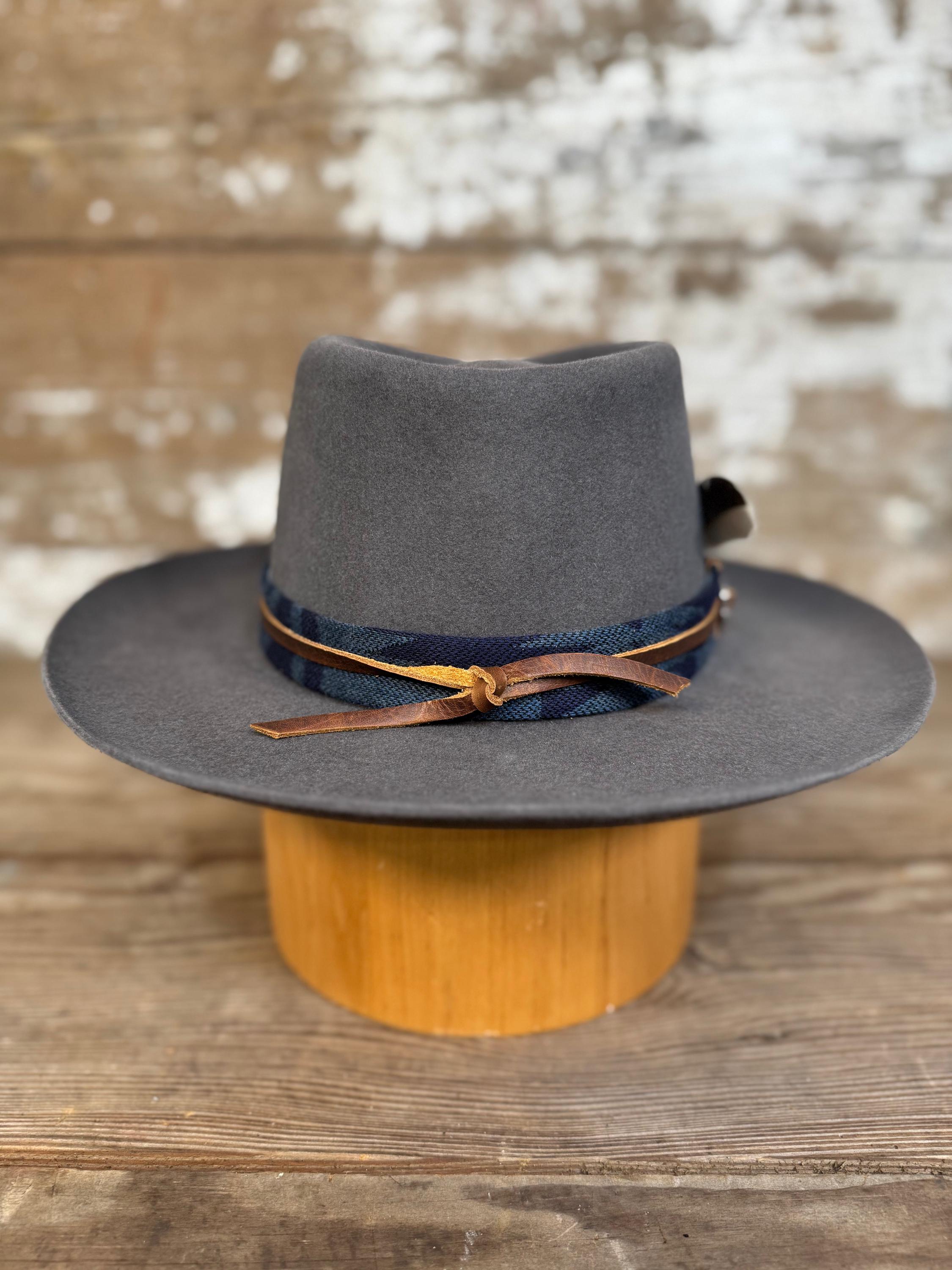 Petrichor Fedora Hat: Grey Beaver Felt With Pendleton Band - Etsy