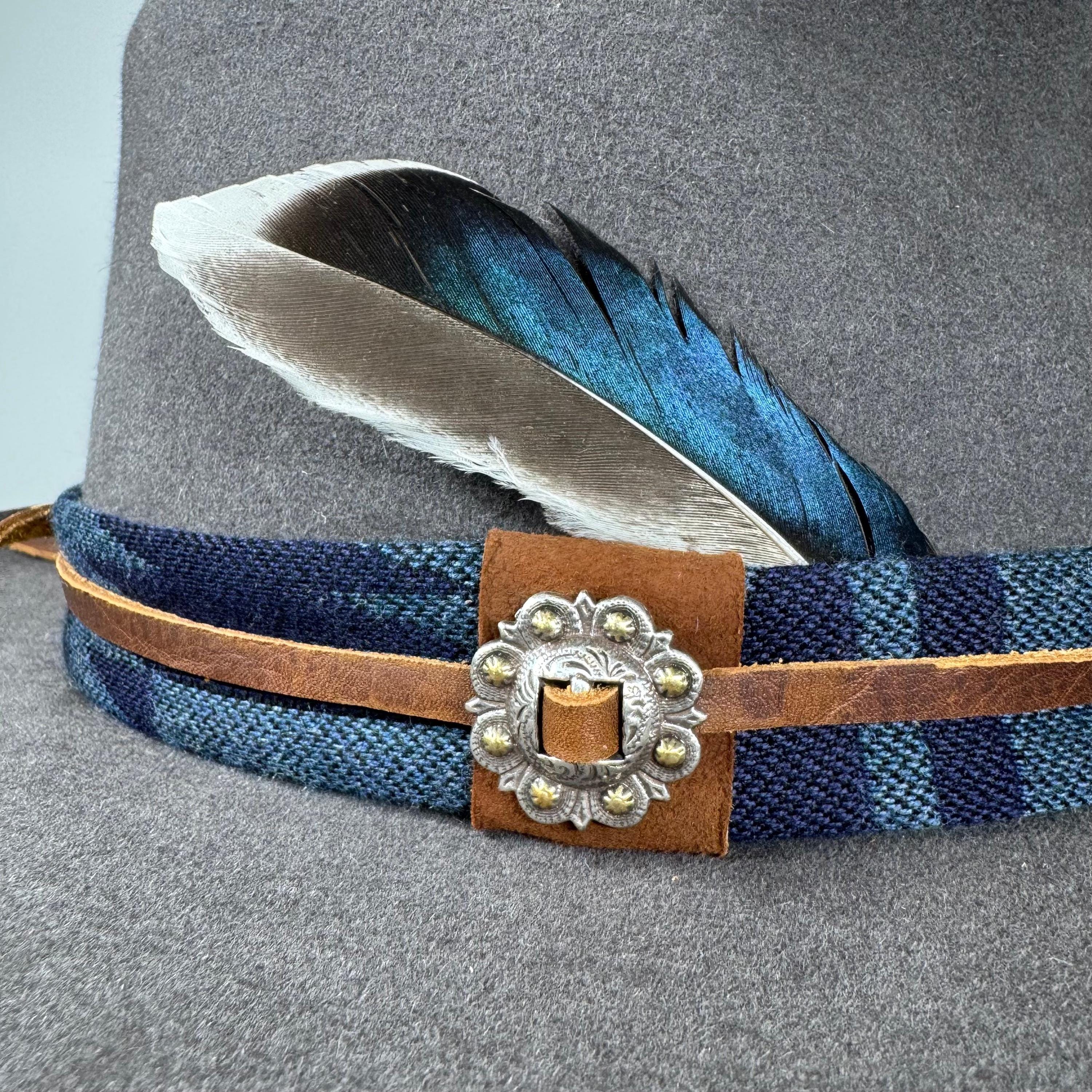 Petrichor Fedora Hat: Grey Beaver Felt With Pendleton Band - Etsy
