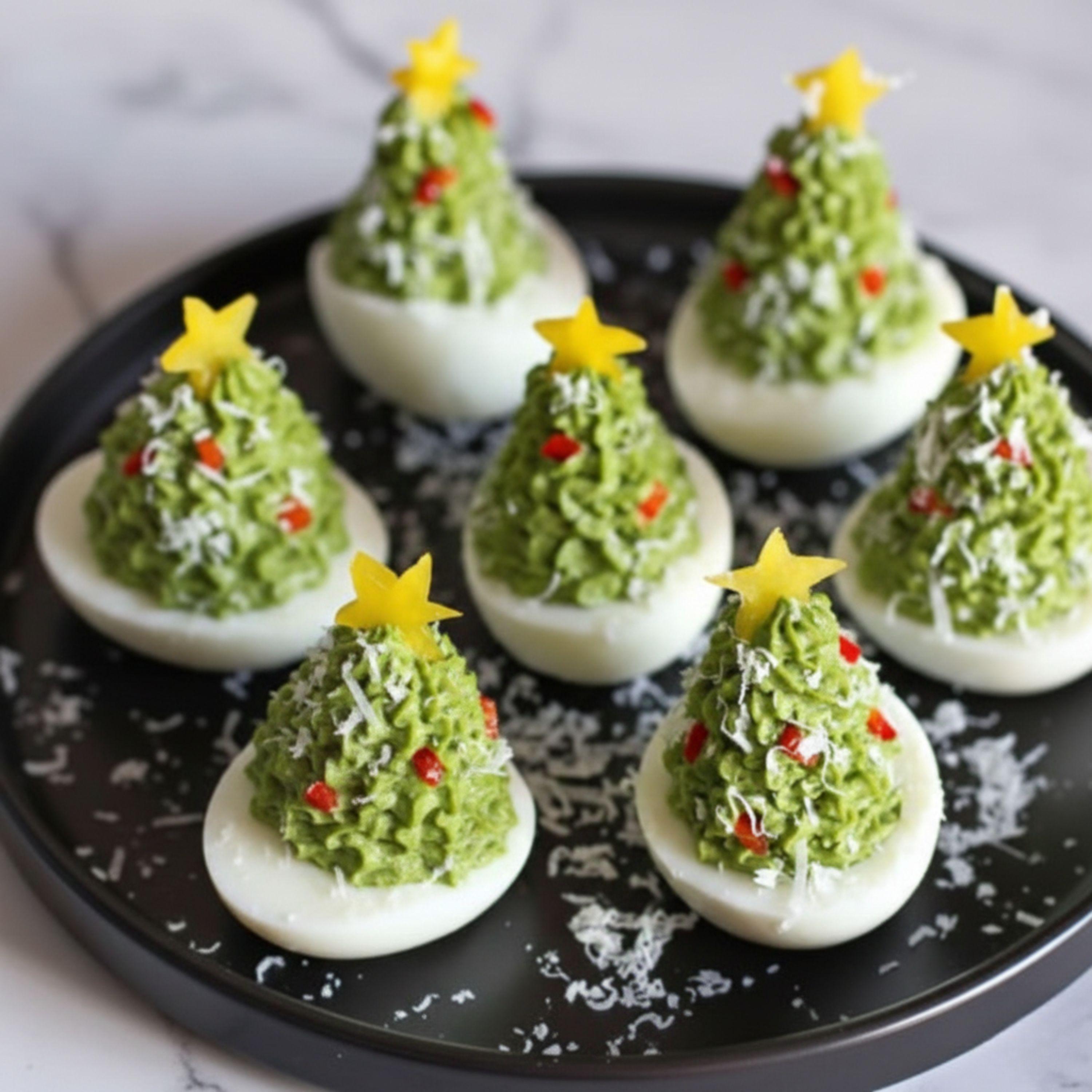 Deviled Egg Christmas Trees – Festive Holiday Appetizer Recipe - Etsy
