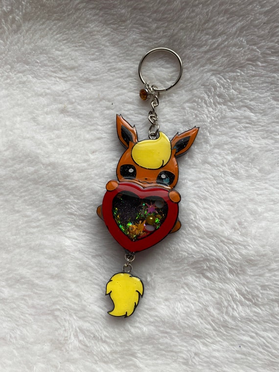 Pokémon Flareon Shaker Keychain - Etsy