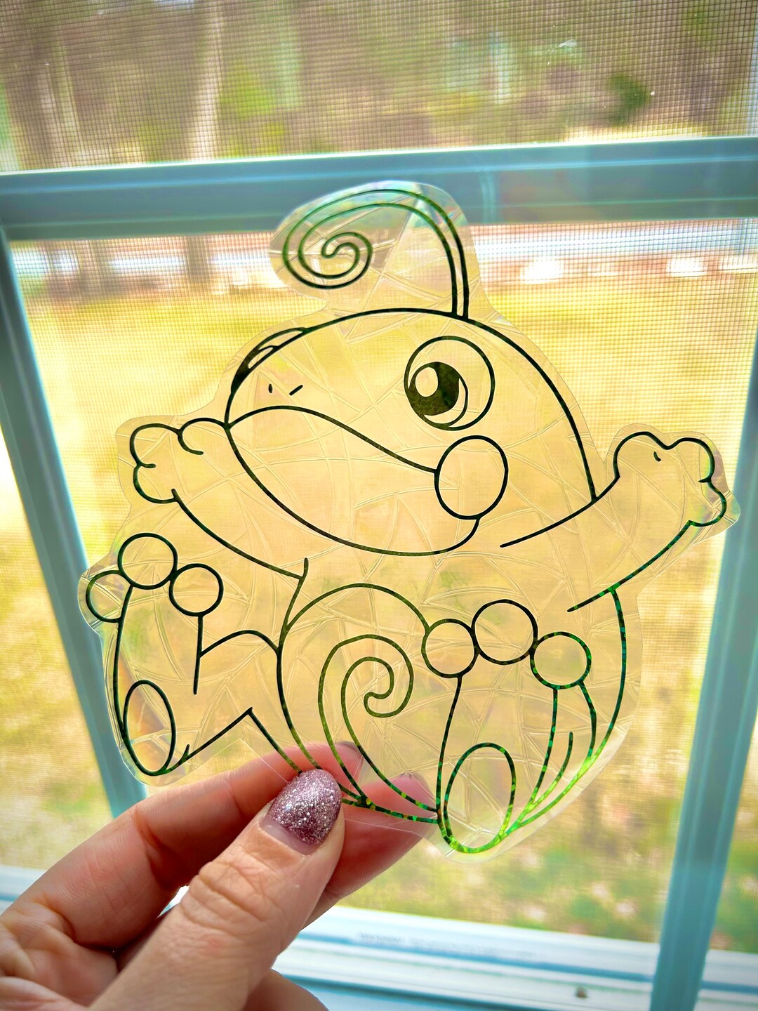 Pokémon Politoed Sun Catcher, Rainbow Maker, Window Decal - Etsy