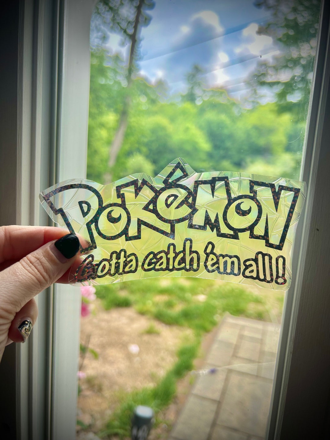 Pokémon Logo Silver Sun Catcher, Rainbow Maker, Window Decal - Etsy