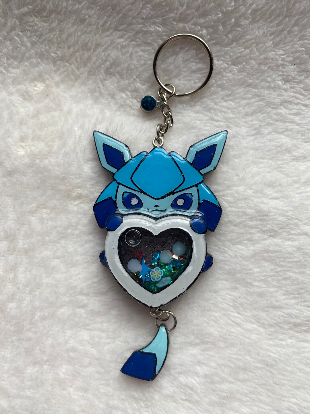 Pokémon Glaceon Shaker Keychain - Etsy