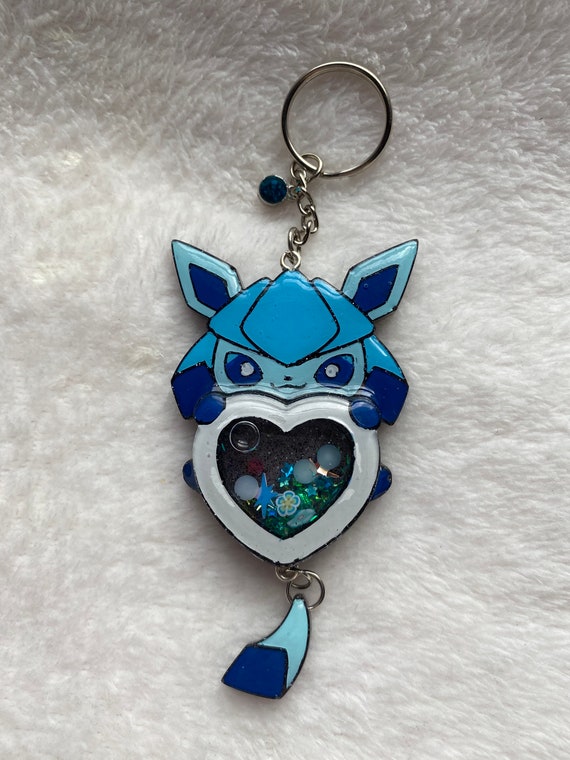Pokémon Glaceon Shaker Keychain | Etsy