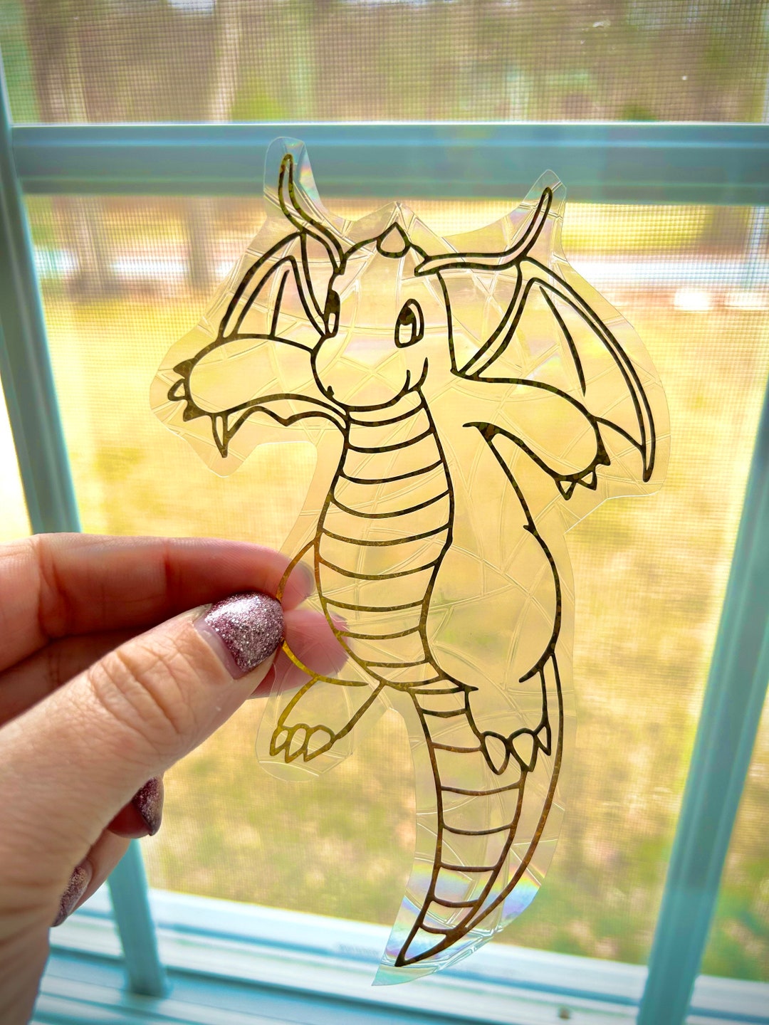 Pokémon Dragonite Sun Catcher, Rainbow Maker, Window Decal - Etsy