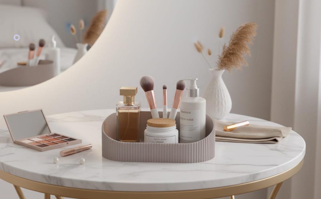 3D Printing STL File - Table Organizer - Vanity Organizer, Cosmetics ...
