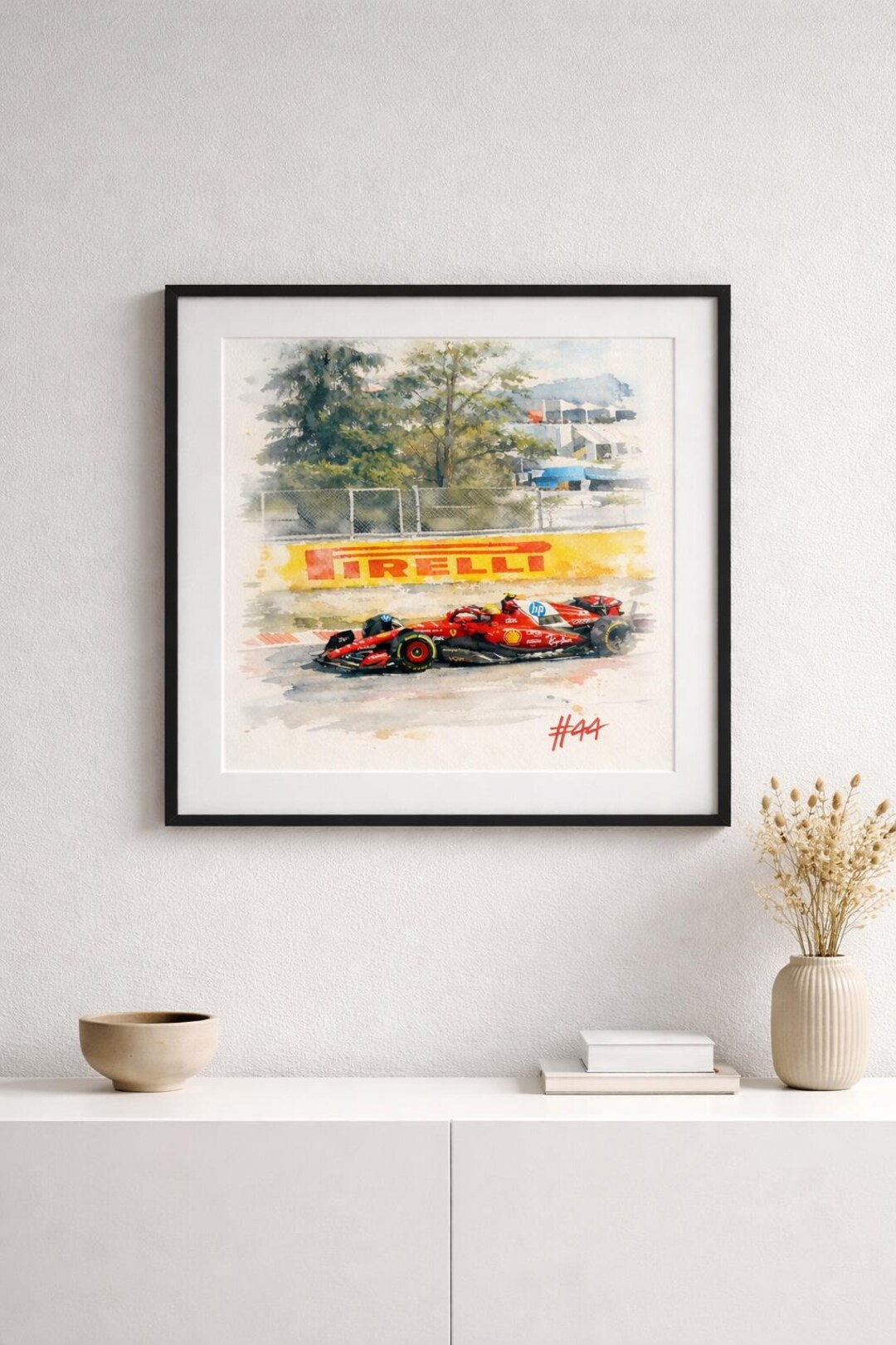 F1 Watercolour Ferrari Car Print | Motorsport Wall Art | Formula 1 ...