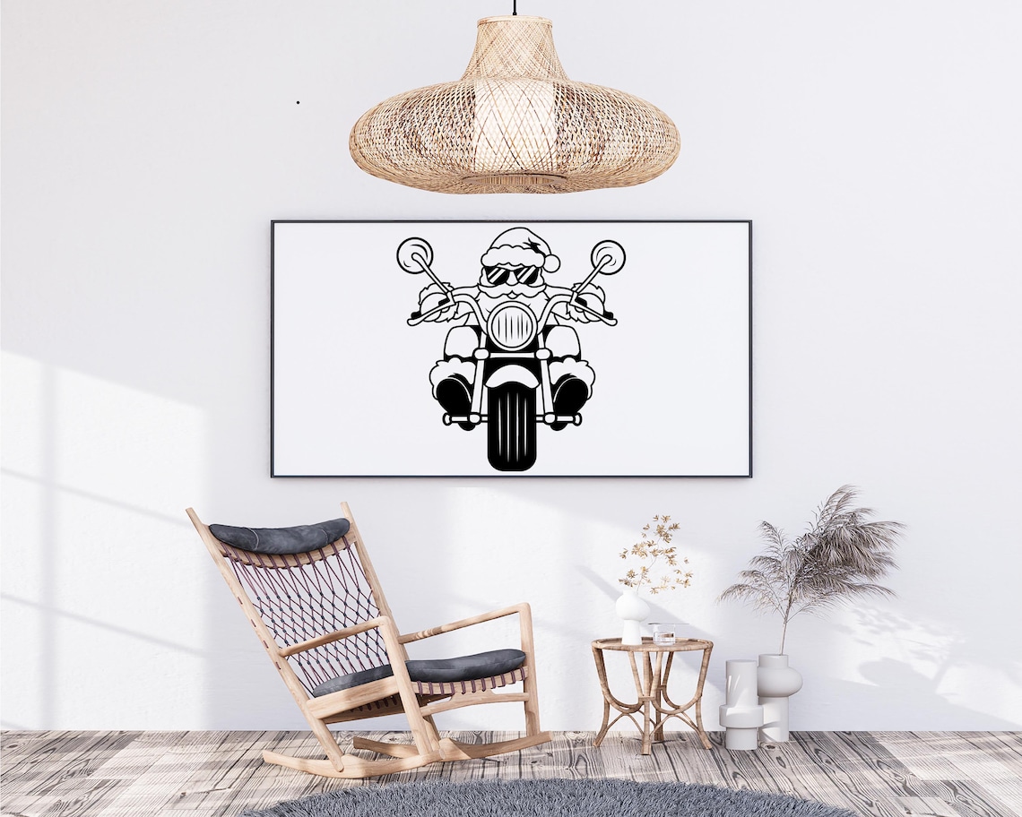 Biker Santa SVG – Motorcycle Christmas Design (digital Download) - Etsy