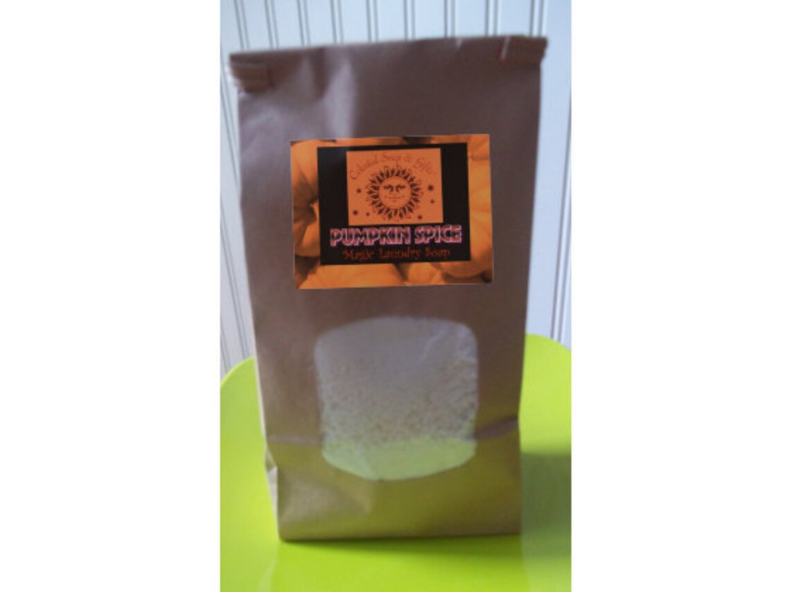 Pumpkin Spice VEGAN Laundry Soap Powder Bag - 40-80 LOADS Gross Wt. 44 ...