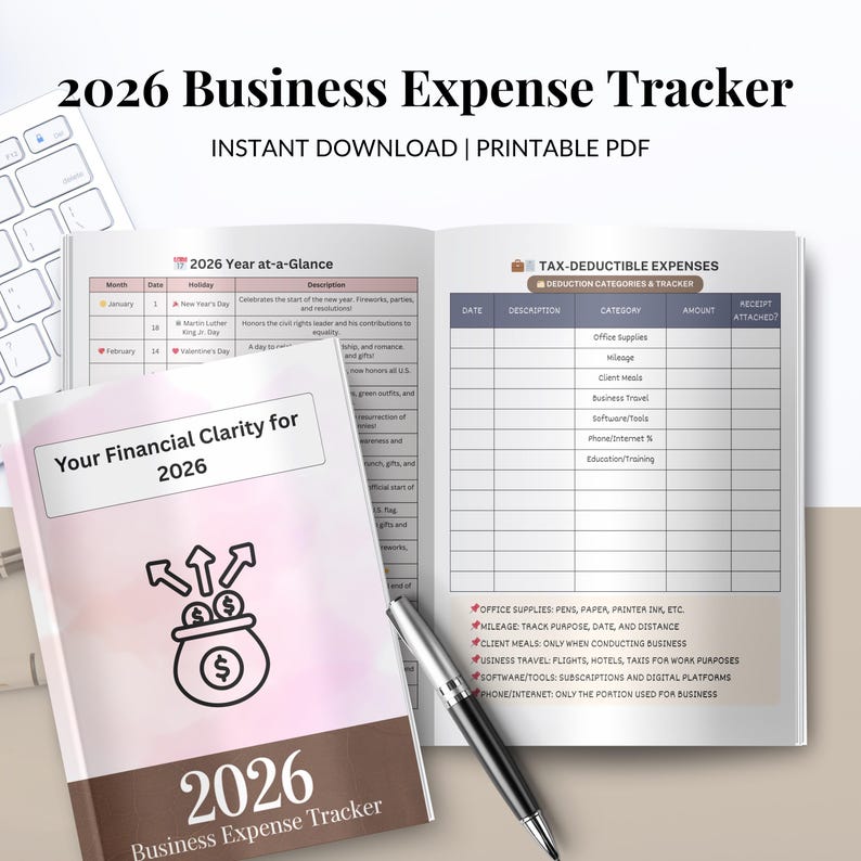 2026 Business Expense Tracker Printable | Small Business Finance ...
