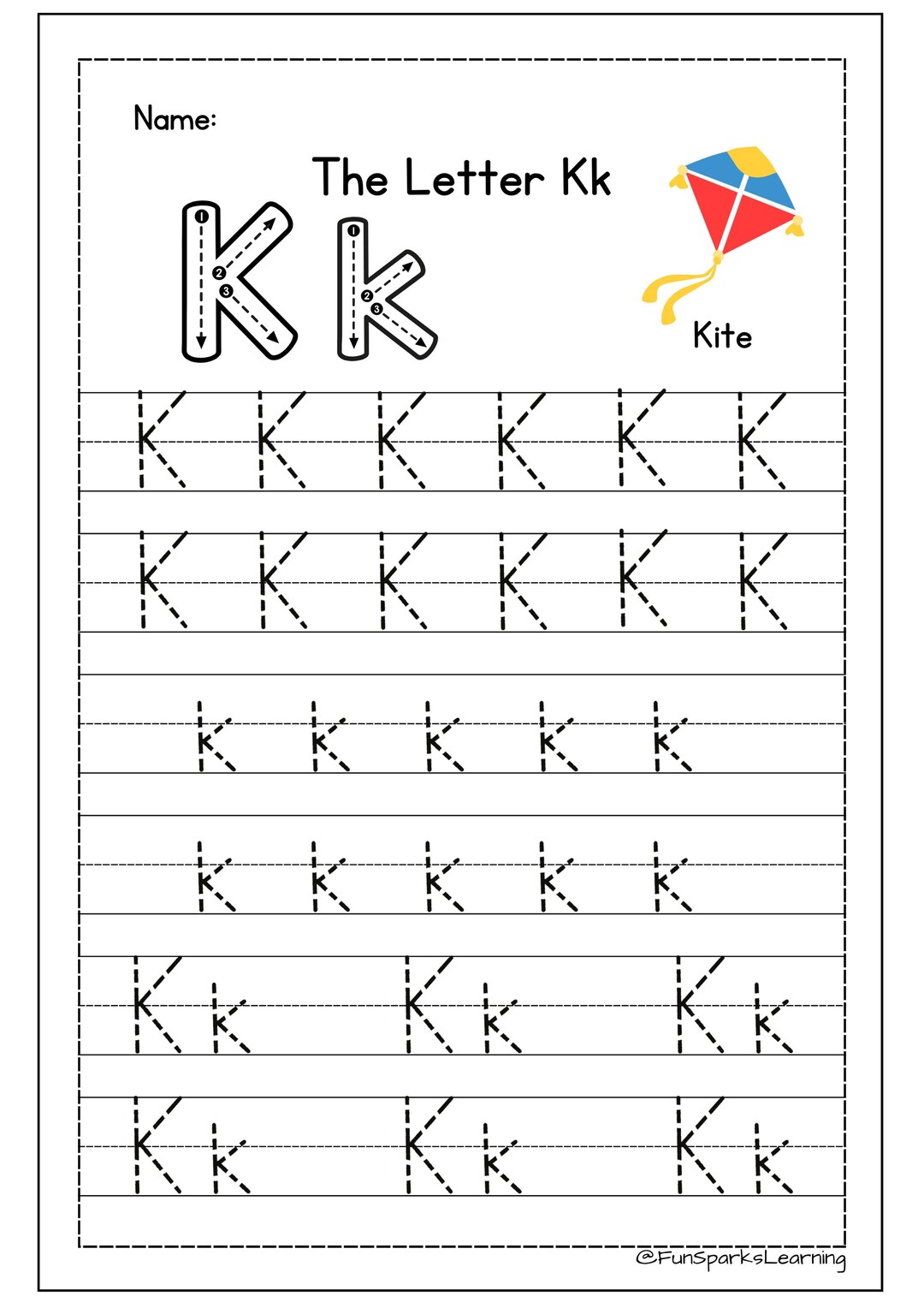 26 Alphabet Tracing Worksheet - Etsy