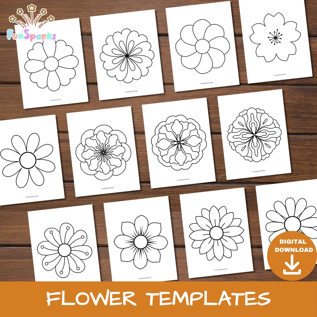 Flower Template for Craft | Spring Activity (digital Download) - Etsy