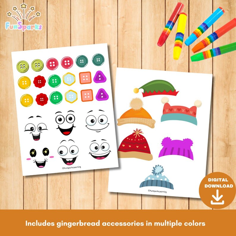 Gingerbread Man Activity: Holiday Craft (PDF Pattern) - Etsy