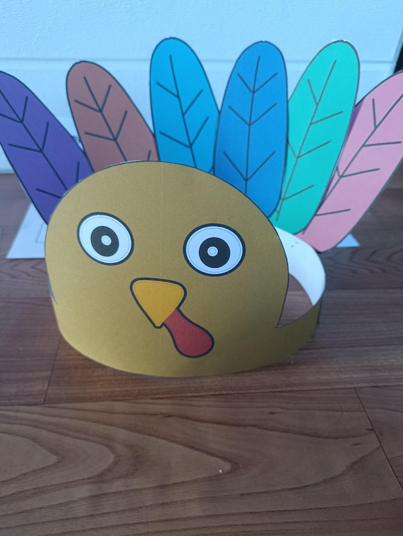 Printable Turkey Hat Craft | Thanksgiving Kids Activity (PDF) - Etsy