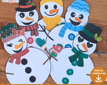 Build A Snowman Activity/ Winter Cut and Paste Craft for Kids/ Kids ...