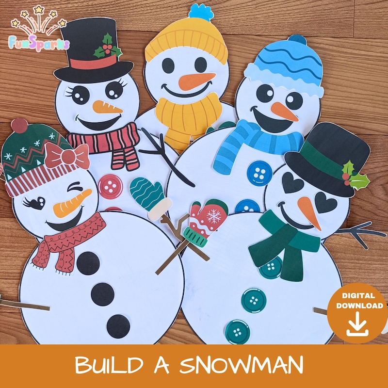 Snowman Activity Kit Kids - Etsy