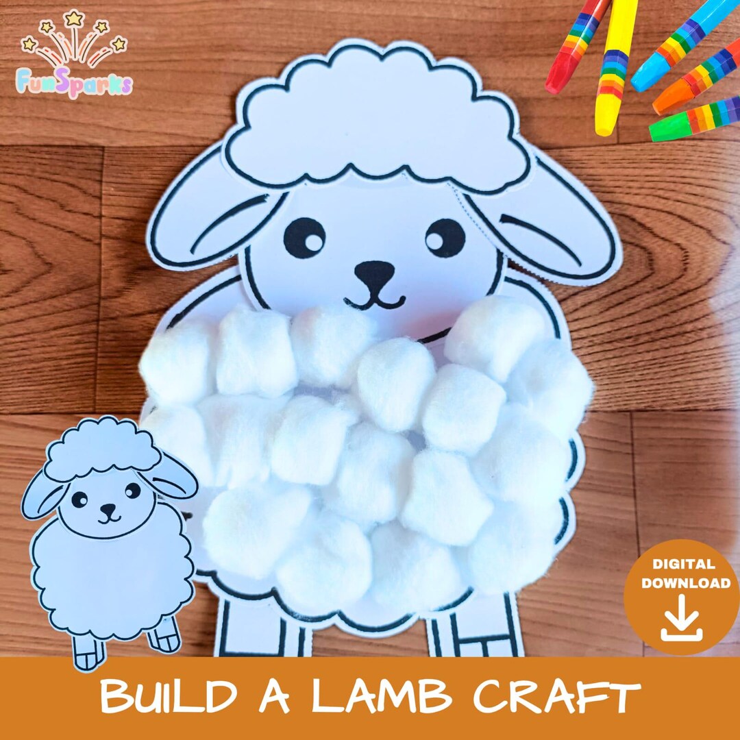 Build a Fluffy Lamb Craft | Lamb Printable | Kids Cut and Paste ...