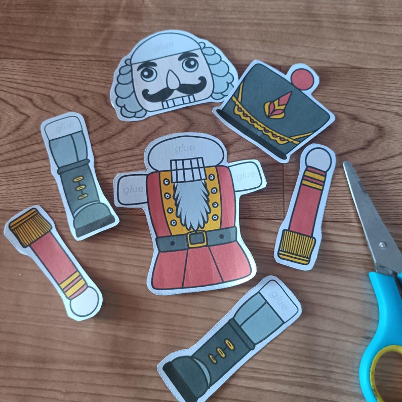Nutcracker Cut and Paste Craft | Printable Paper Craft for Kids | Fun ...