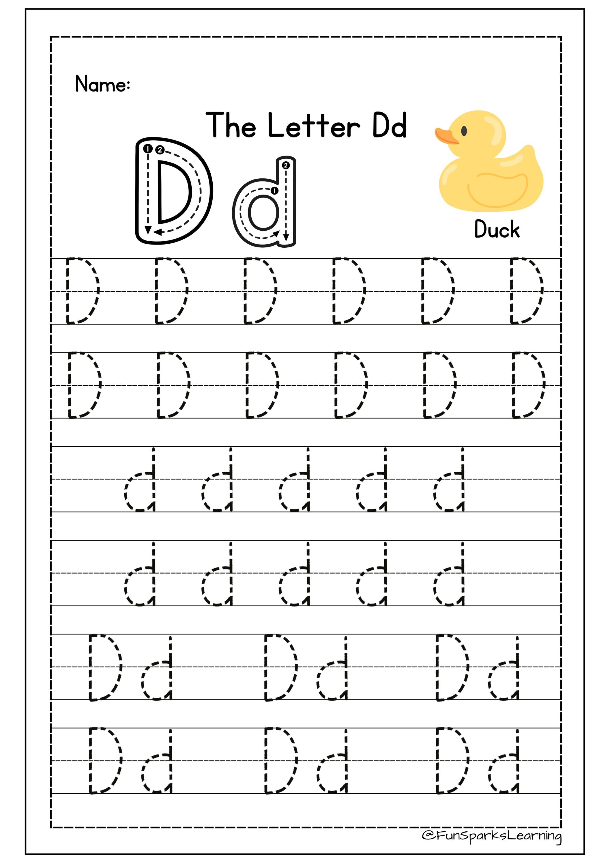 26 Alphabet Tracing Worksheet - Etsy