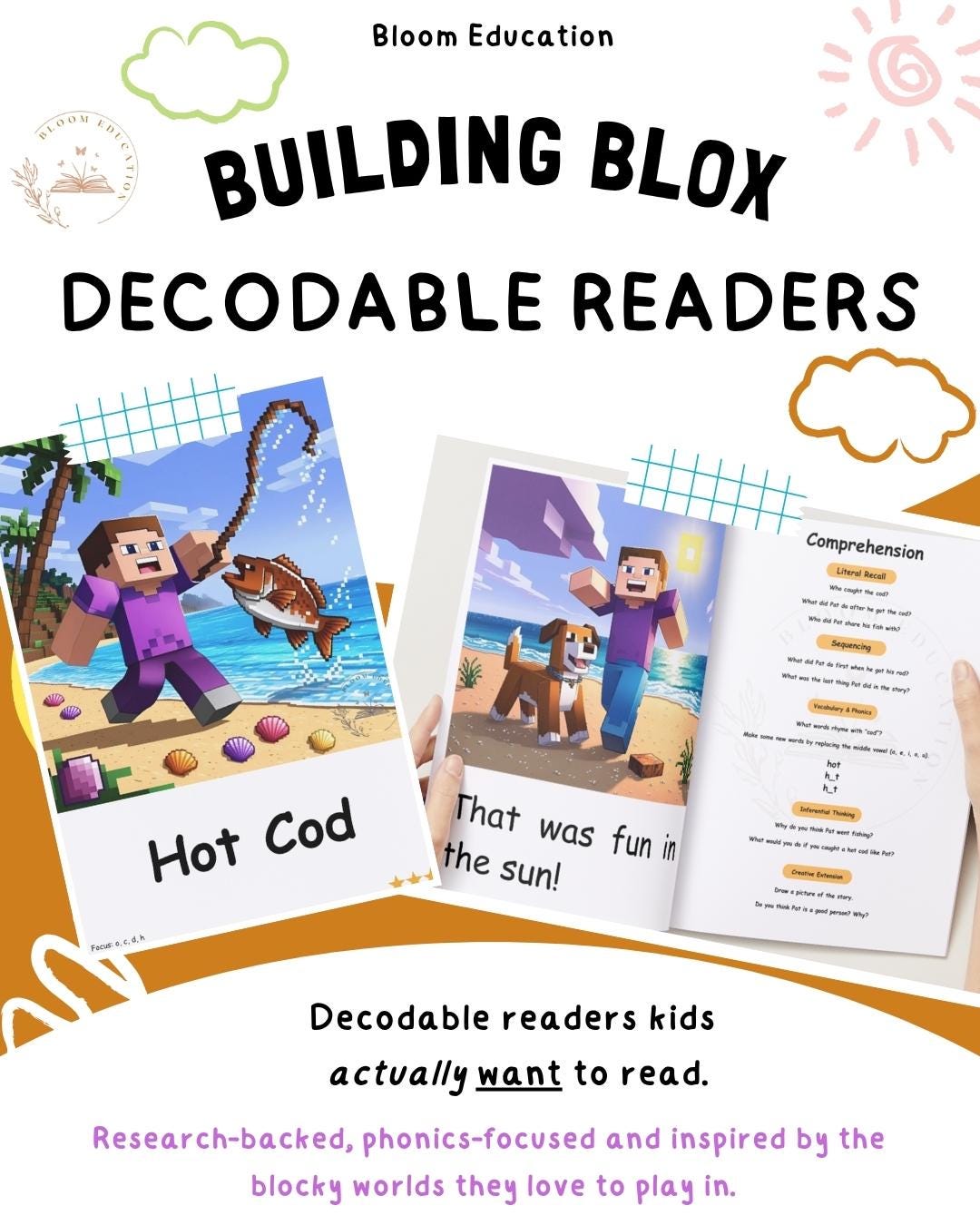 Building Blox Decodable Readers: Early Readers Bundle of 3 (PDF) - Etsy