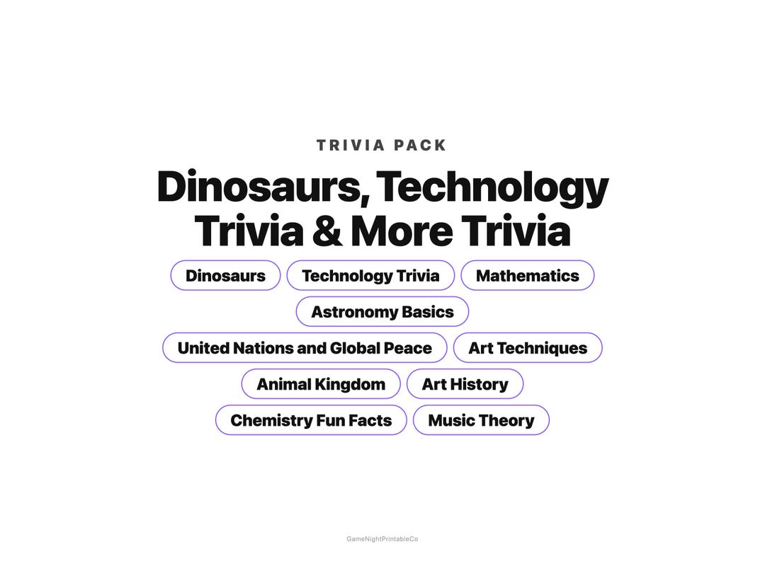 Classroom Trivia Game Pack: 10 Printable Quizzes With Score Sheets - Etsy