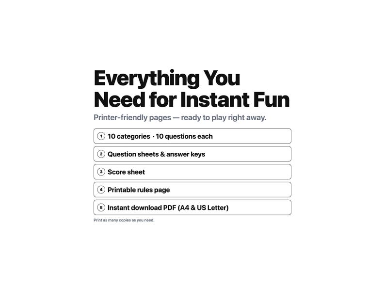 Pop Culture Trivia Quiz Pack: Printable Party Games (10 Quizzes With ...