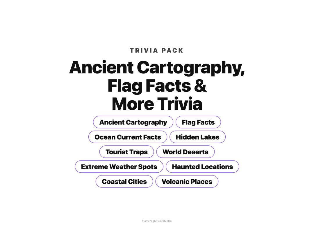 Family Trivia Game Bundle, Printable Quizzes (10 Packs With Score ...