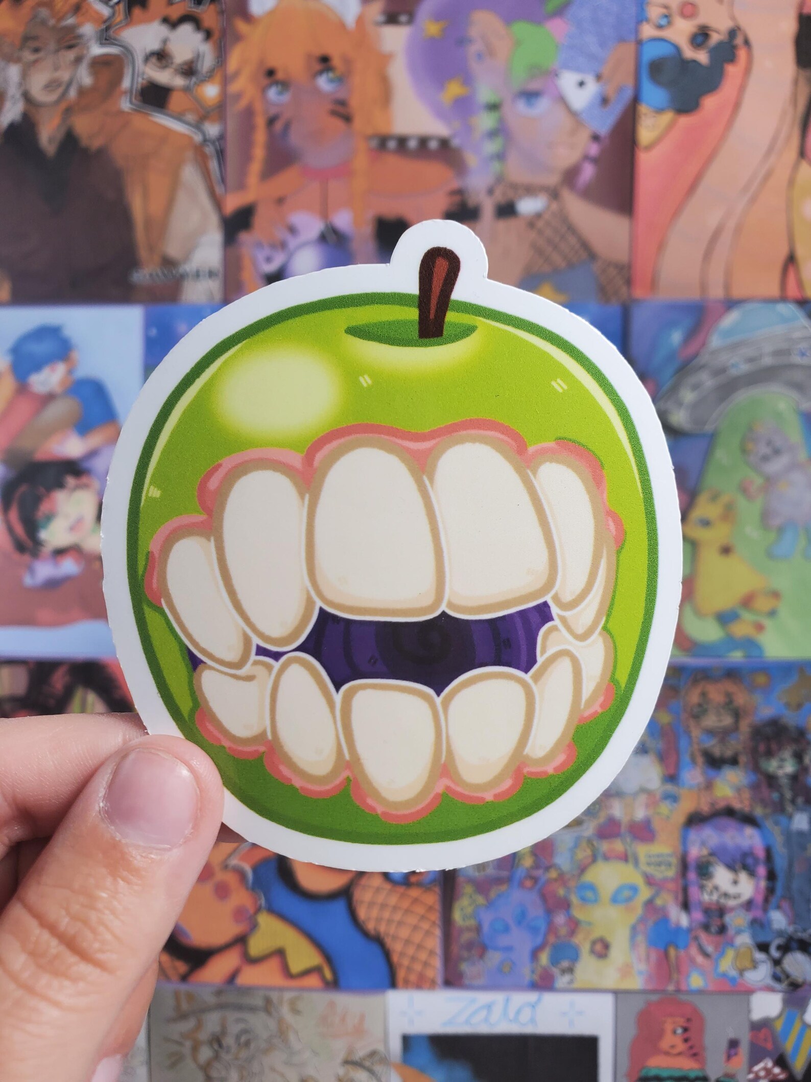Apples With Teeth Sticker, Creepy Waterproof Art - Etsy