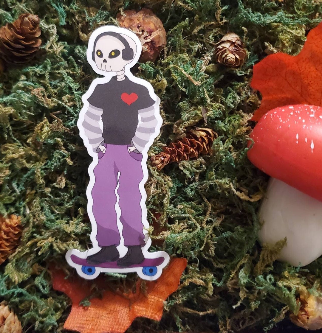 Felix, the Skateboarding Skeleton, Die Cut Sticker, Skateboarding ...