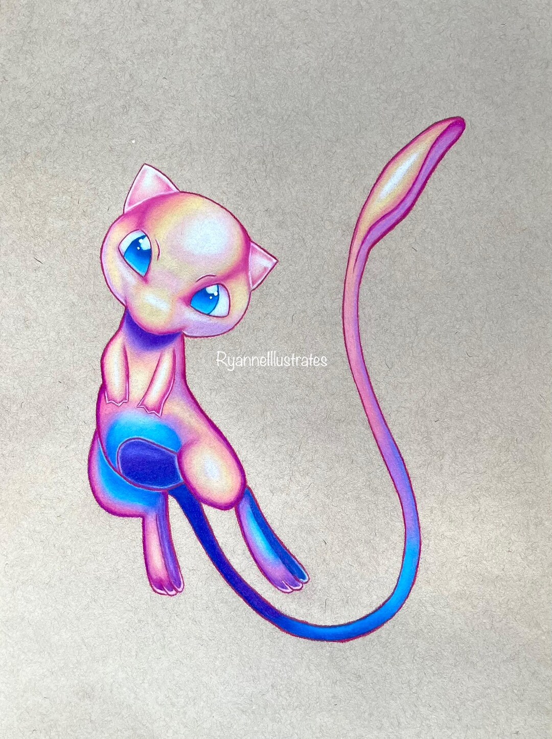 ORIGINAL Mew Fanart - Etsy