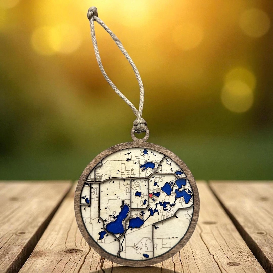 Custom 3D Map Ornament - Etsy