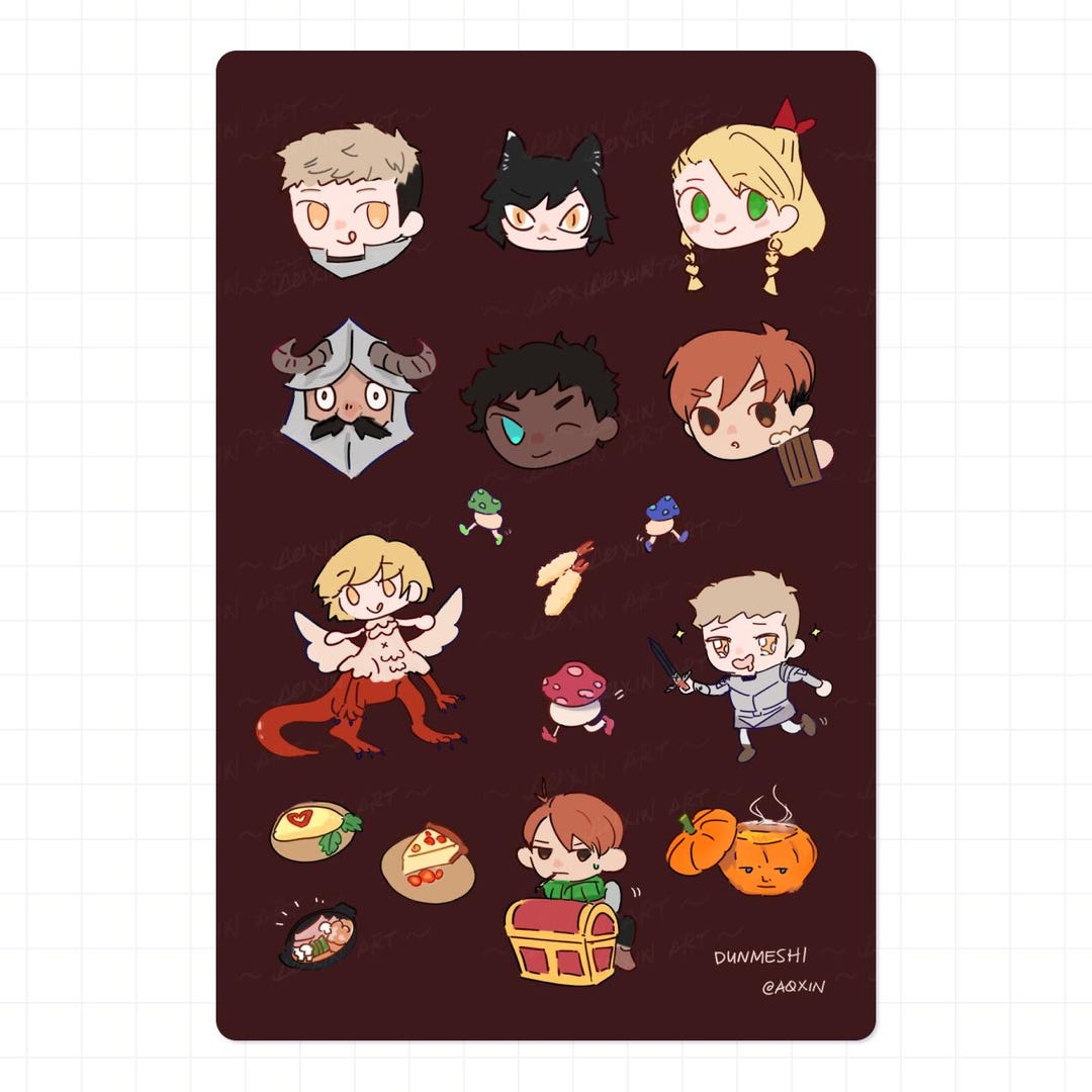 Dungeon Meshi - Sticker Sheet - Etsy