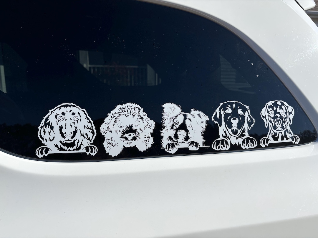 Custom Pet Car Decal: Personalized Dog & Cat Stickers - Etsy