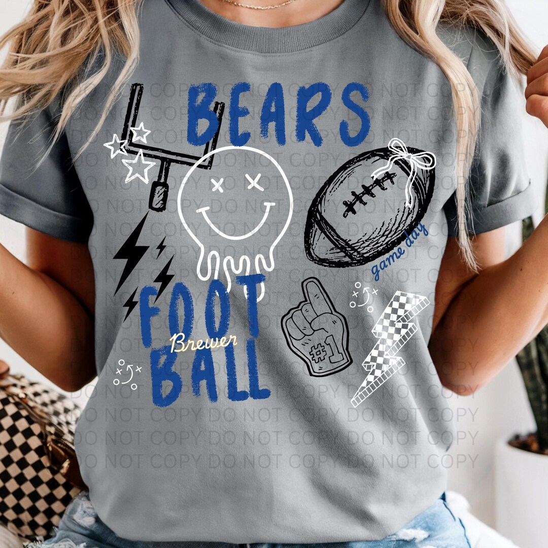 Brewer Bears Football Spirit Wear (digital Download) - Etsy