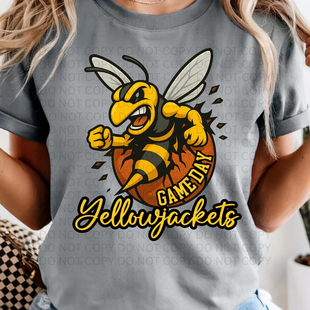Yellowjackets Game Day Basketball PNG (digital Download) - Etsy