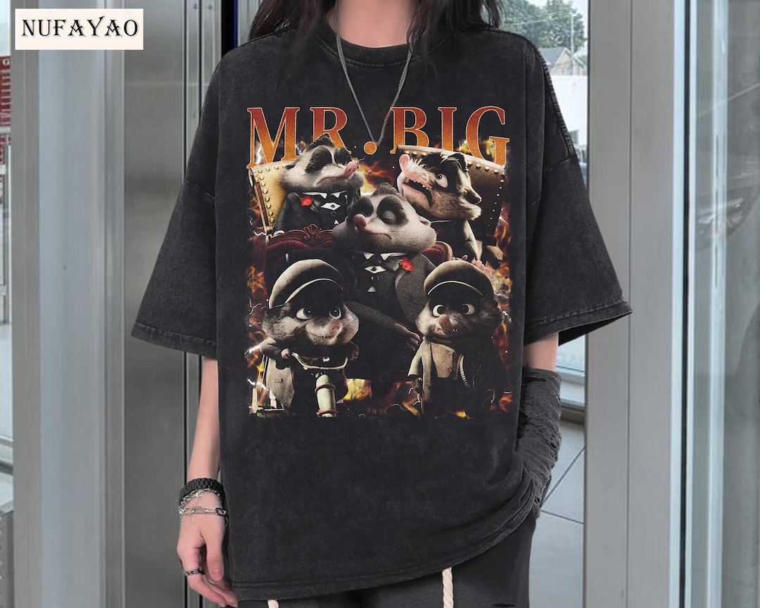 Vintage Mr. Big Bootleg Zootopia Shirt, Retro Cartoon Tee, Funny Meme ...