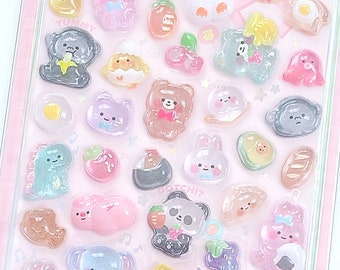 3D BONBON DROP Seal Deco Sticker (1 Sheet) - Etsy