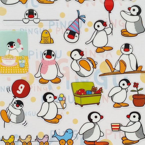 Cute Pingu Penguin Deco Sticker - Etsy