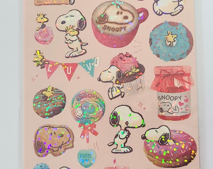 Yummy Snoopy Bling Deco Sticker (1 Sheet) - Etsy