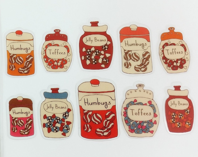 Toffees Candy Bottle Flake Deco Sticker 50 Pcs - Etsy