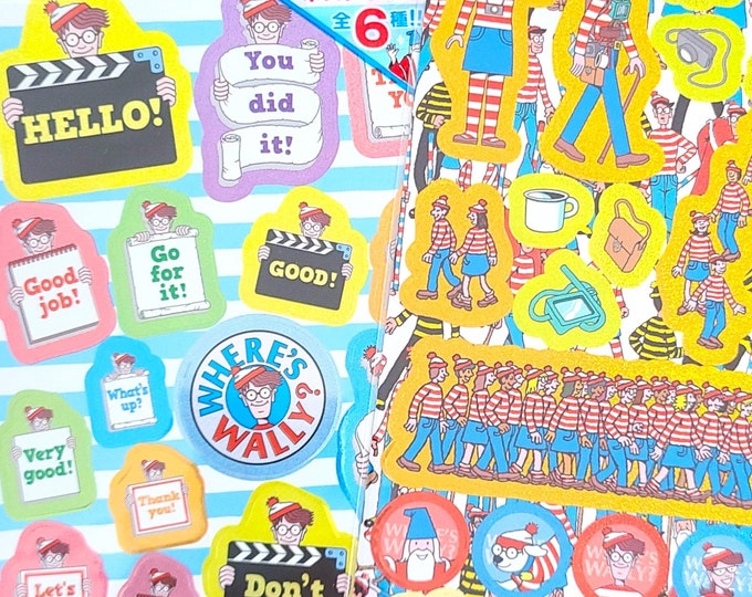 Where's Wally Sticker / Where's Waldo Sticker (1 Sheet) - Etsy