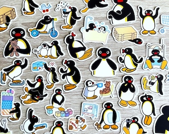 Cute Pingu Penguin Deco Sticker, 40 Pcs no.176-01 - Etsy
