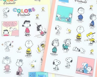 Snoopy Deco Sticker (1 Sheet) - Etsy