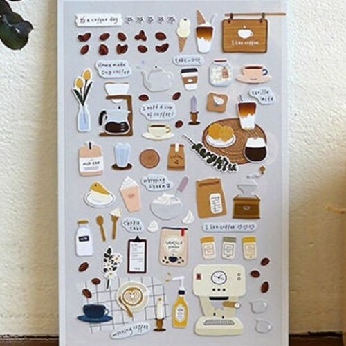 Suatelier I Like Coffee Sticker 1 Sheet - Etsy