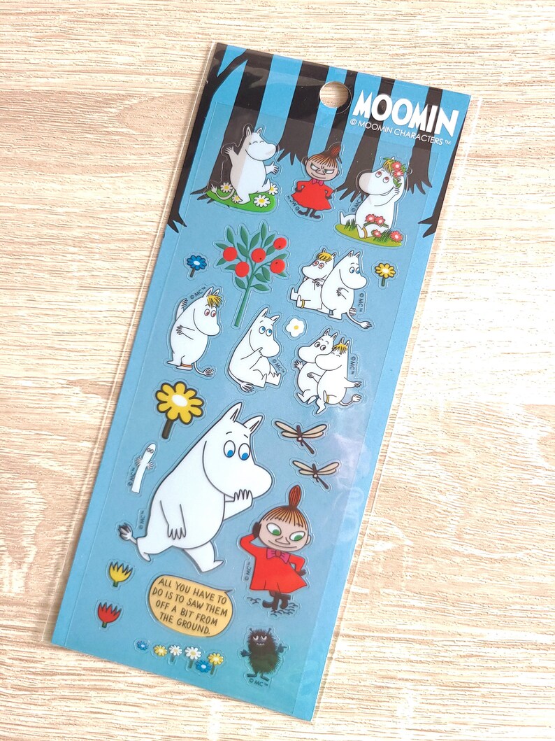 Moomin Characters Deco Sticker 1 Sheet | Etsy