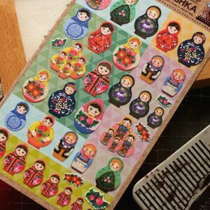 Russia Matryoshka Doll Paper Sticker 1 Sheet - Etsy