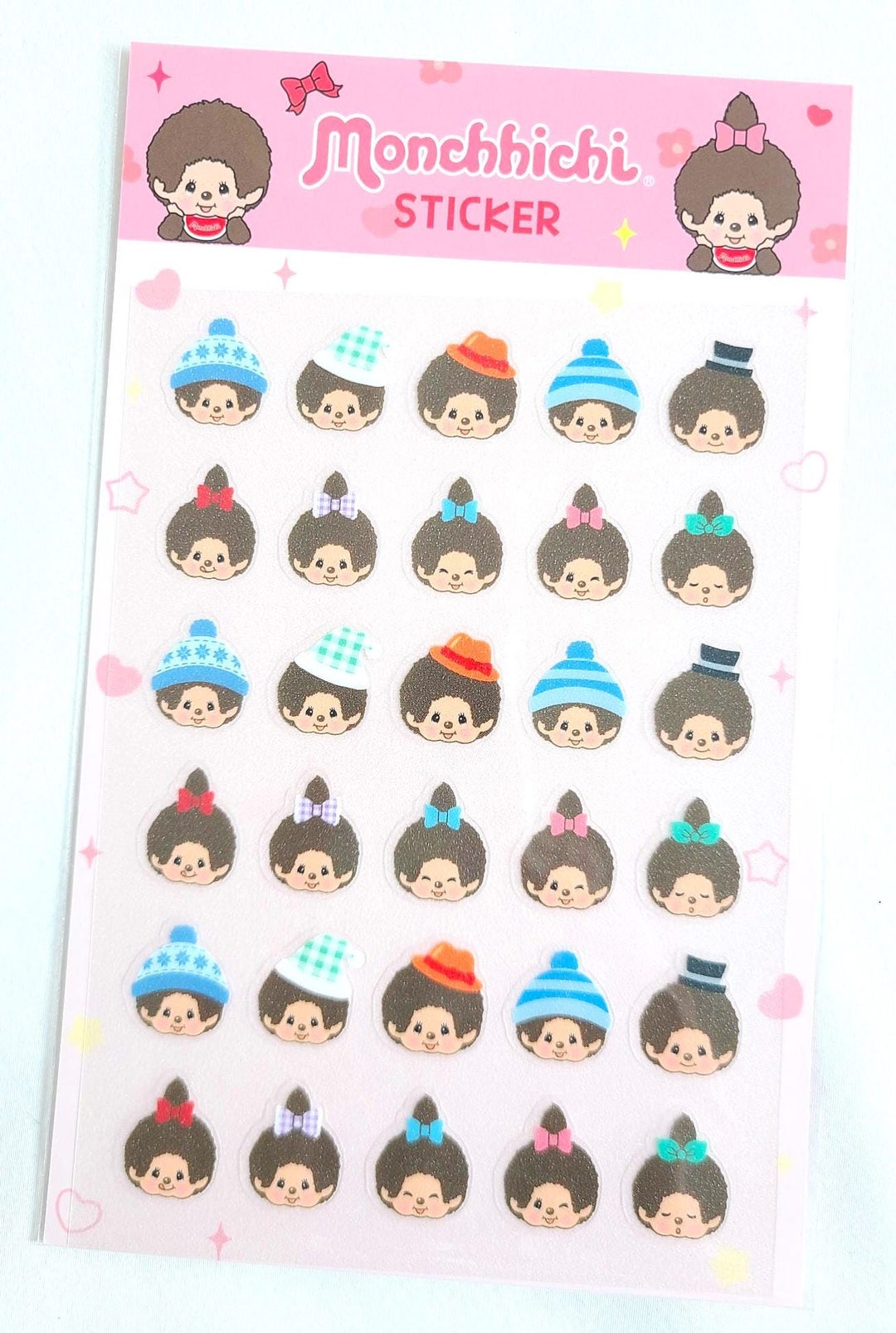 Monchhichi Deco Sticker (1 Sheet) - Etsy