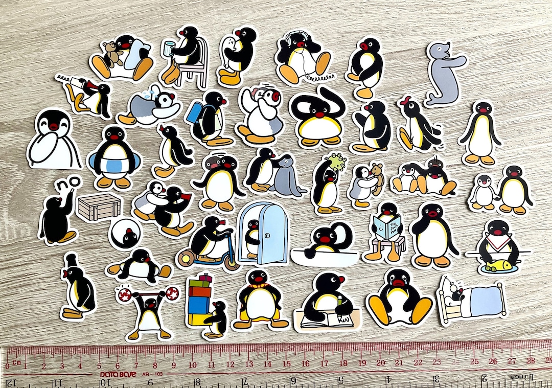 Cute Pingu Penguin Deco Sticker, 40 Pcs (no.176-01) - Etsy