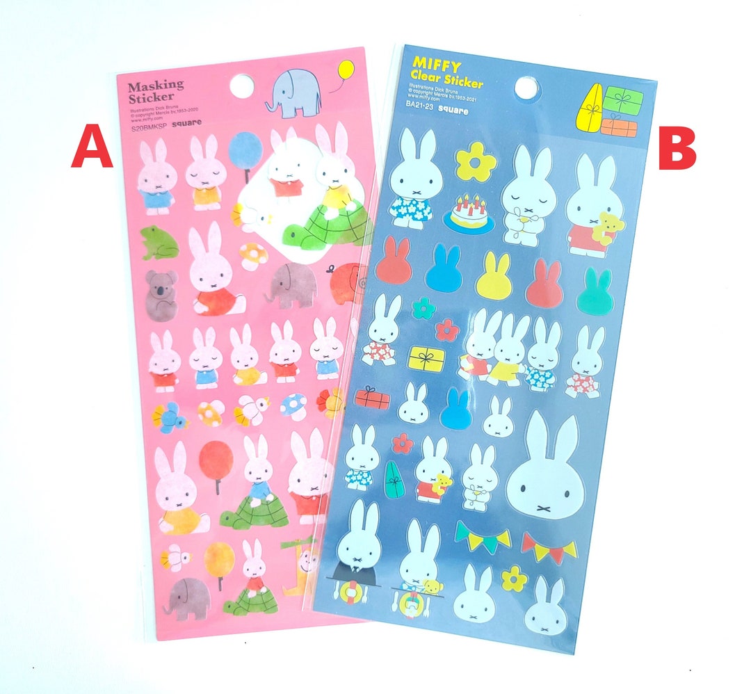 Miffy Deco Sticker (1 Sheet) - Etsy