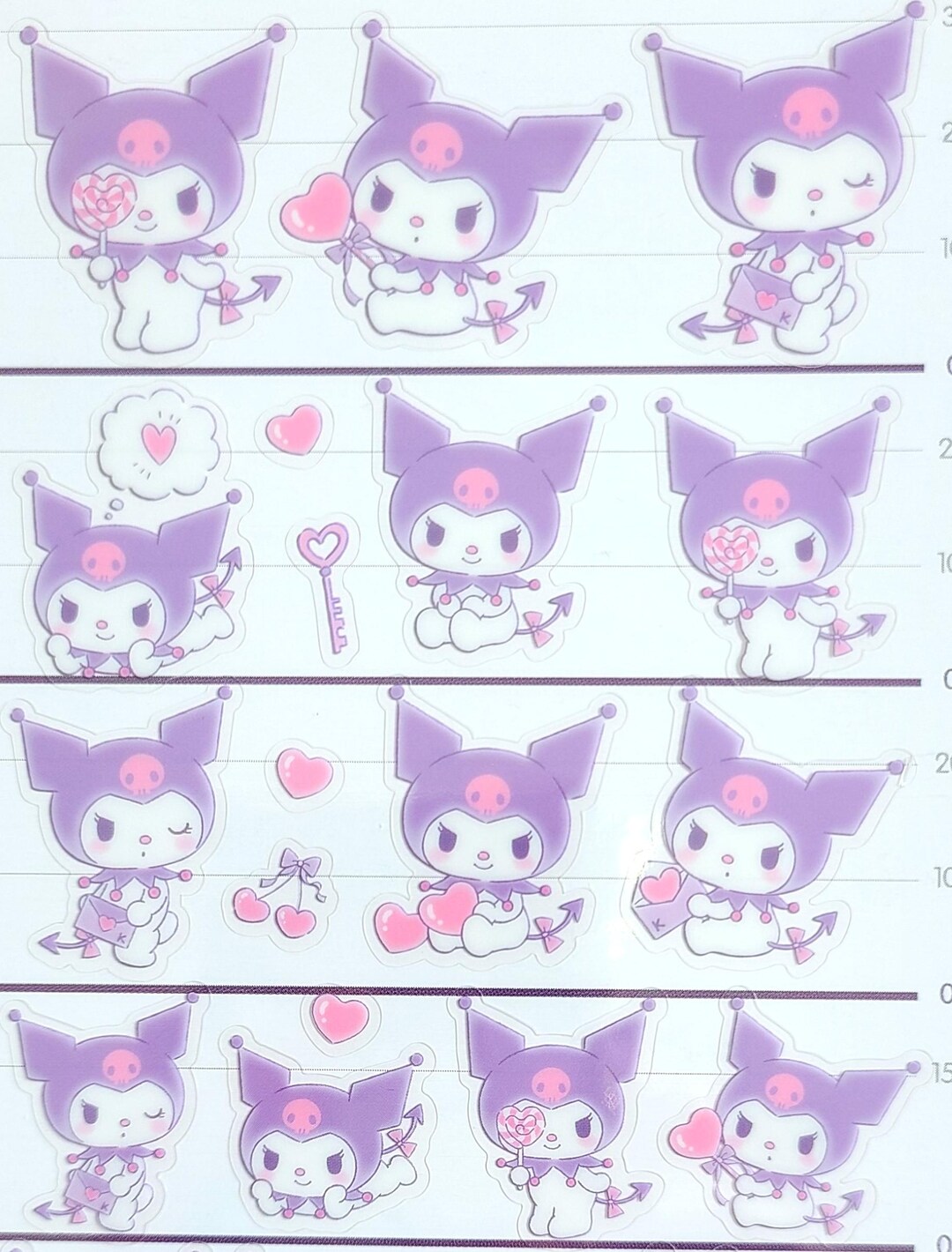 Kuromi Deco Sticker (4 Size Sticker) - Etsy